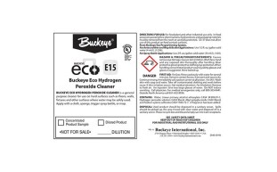 Buckeye® E15 Hydrogen Peroxide Cleaner Label, White, Sold Individually ...