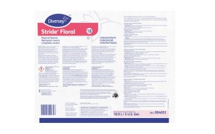 Diversey™ Label For Stride® Floral HC Neutral Cleaner, White, Sold ...